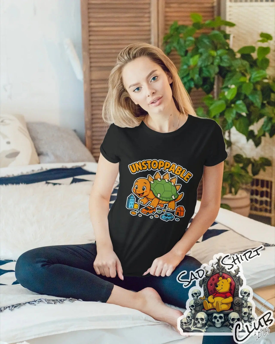 Unstoppable Tortoise Tee – Dino Destruction Mode Activated - – SadShirtClub